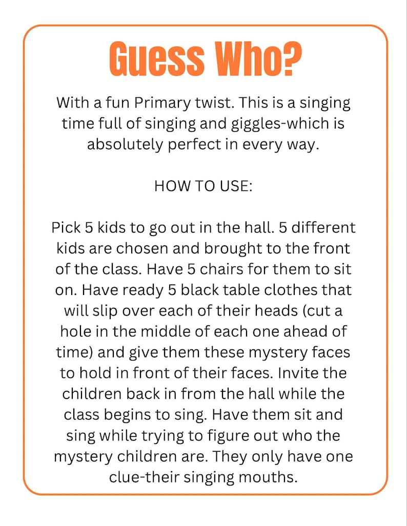 Primary Singing Time Activity Guess Who? Game Idea for Primary Singing ...