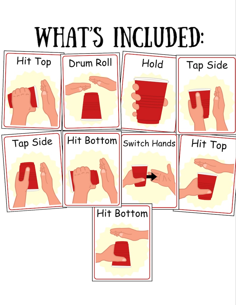 Cup Pattern Visuals for Primary Singing Time Cup Rhythm Graphics Easy ...