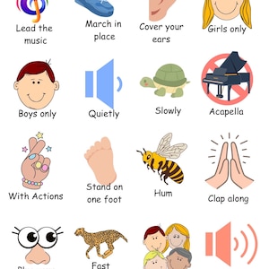 Primary Singing Time Game Bingo Easy Singing Time Activity Idea Fun ...