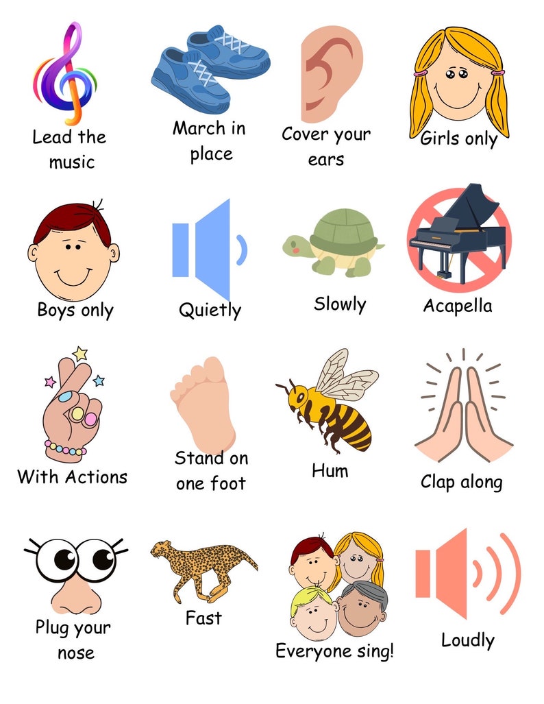 Primary Singing Time Game Bingo Easy Singing Time Activity Idea Fun ...