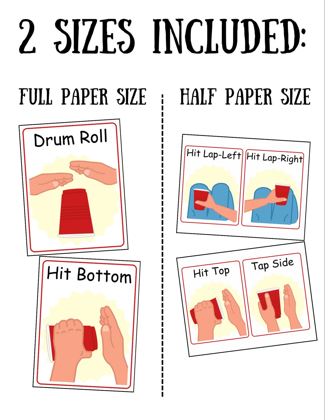 Cup Pattern Visuals for Primary Singing Time Cup Rhythm Graphics Easy ...