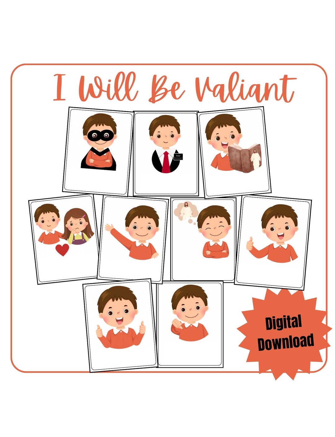 Flipchart for I Will Be Valiant Primary Song Visual for Primary Singing ...