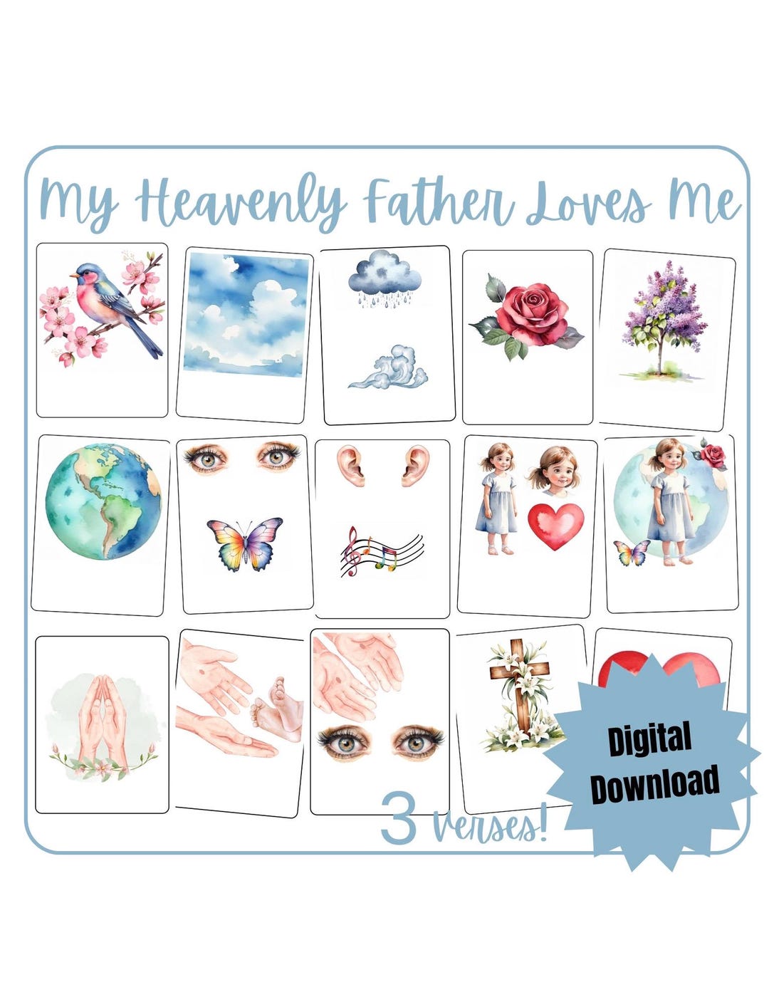Flipchart for My Heavenly Father Loves Me Primary Song Visuals My ...