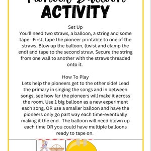 Pioneer Day Singing Time Activities for Pioneer Day Ideas Pioneer ...