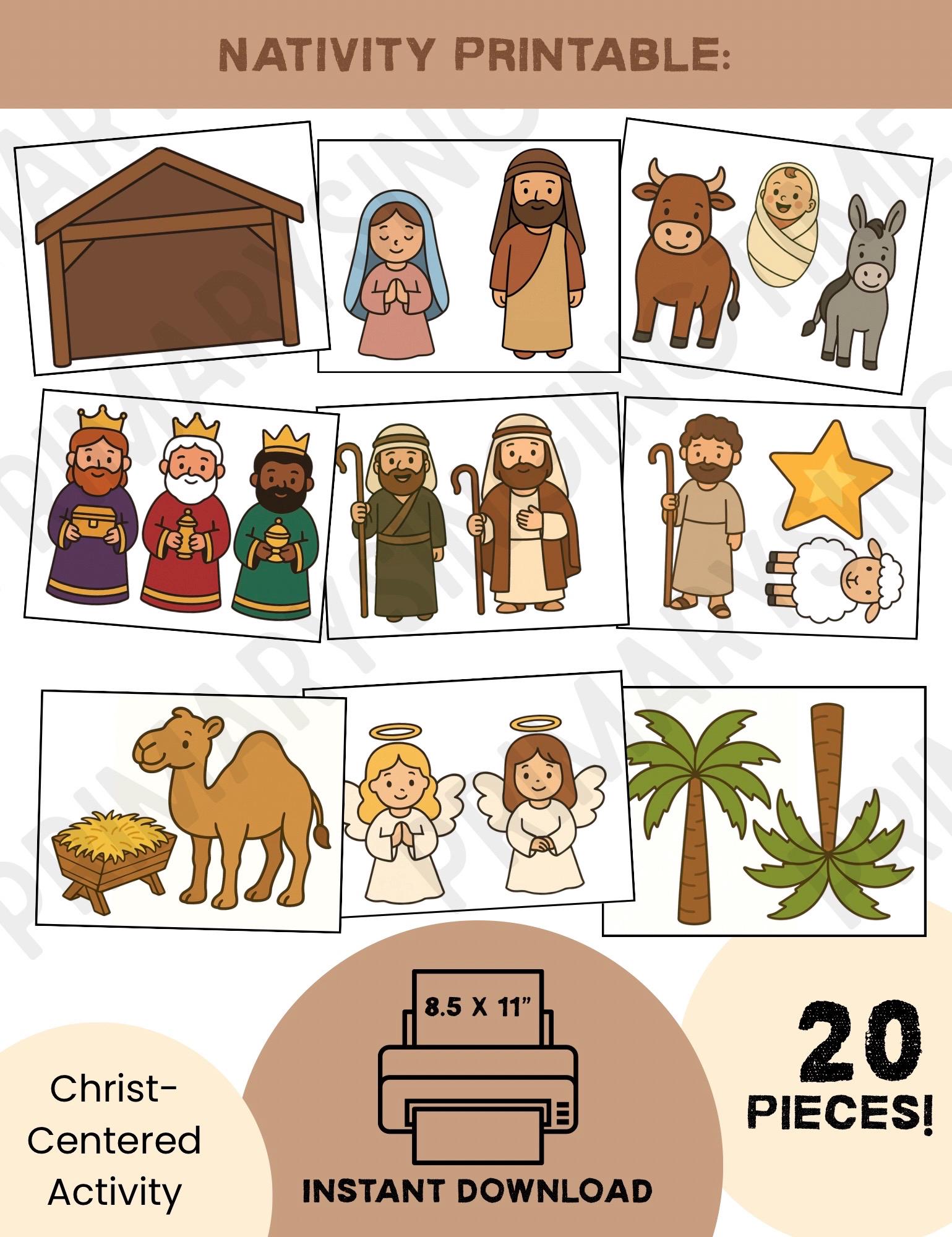 Christmas Nativity Activity • Primary Singing Time • Family Christmas ...