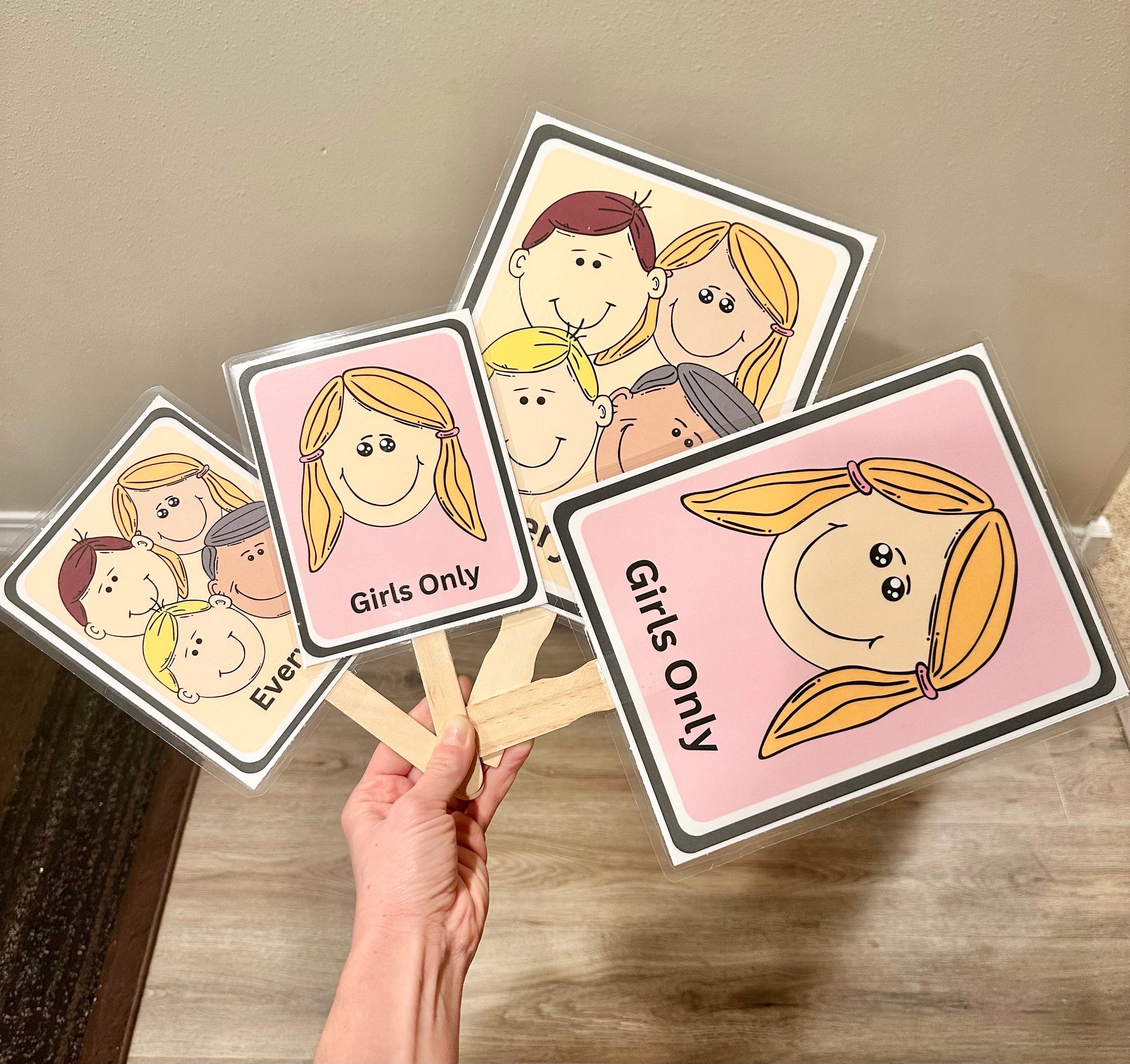 Primary Singing Time Props for Who Sings Boys Only Girls Only Singing ...