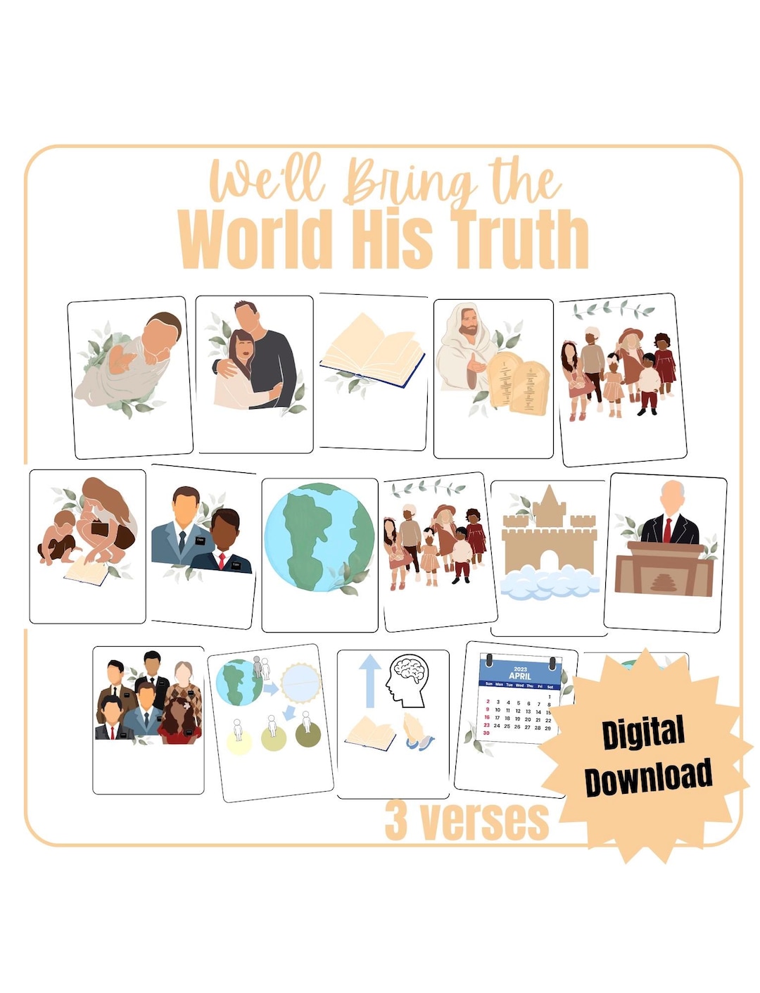 Flipchart for We’ll Bring the World His Truth Song Visuals for Primary ...