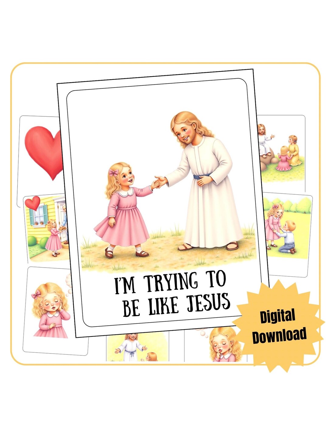 Flipchart for I’m Trying to Be Like Jesus Primary Song Visual for ...