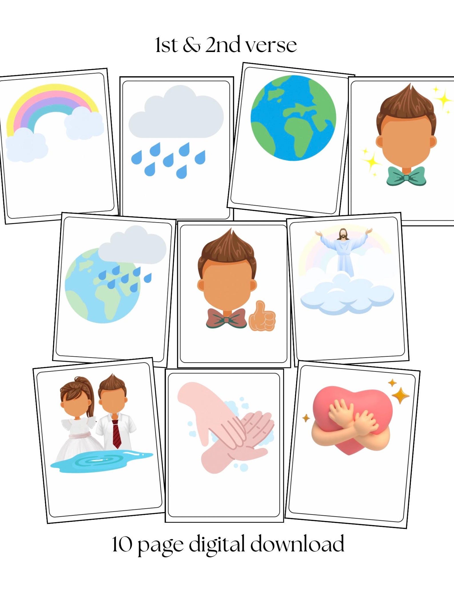 Flipchart for When I Am Baptized LDS Primary Singing Time Pictures Song ...