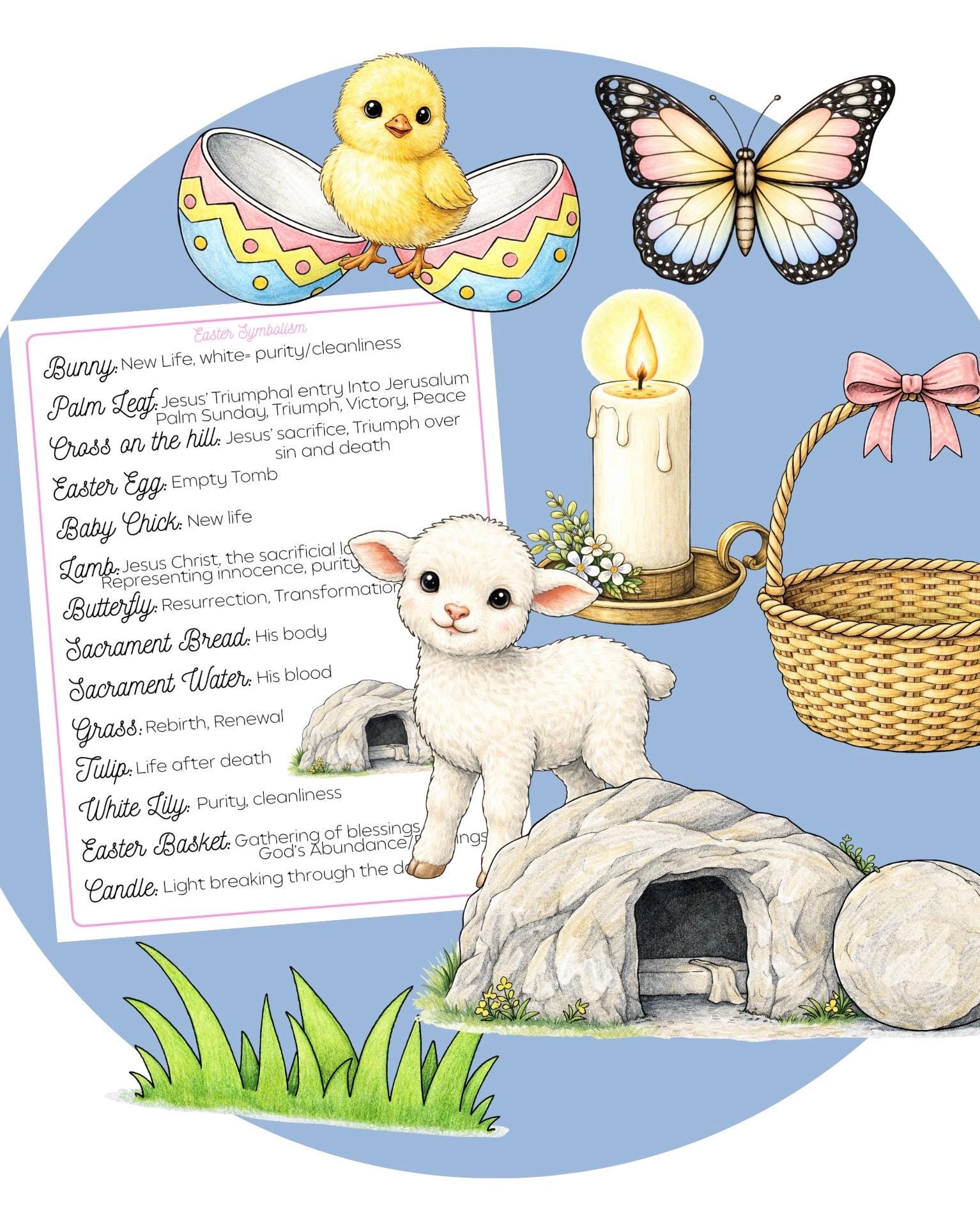 Easter Symbolism Clipart & Clue Cards for Primary Singing Time ...