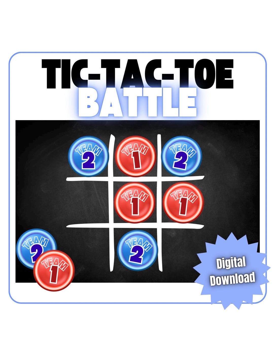 Tic-tac-toe BATTLE | 4th of July Red White & Blue | an EASY Primary ...