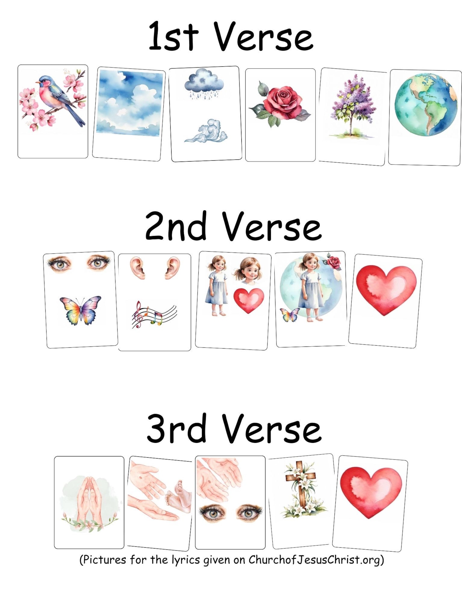 Flipchart for My Heavenly Father Loves Me Primary Song Visuals My ...