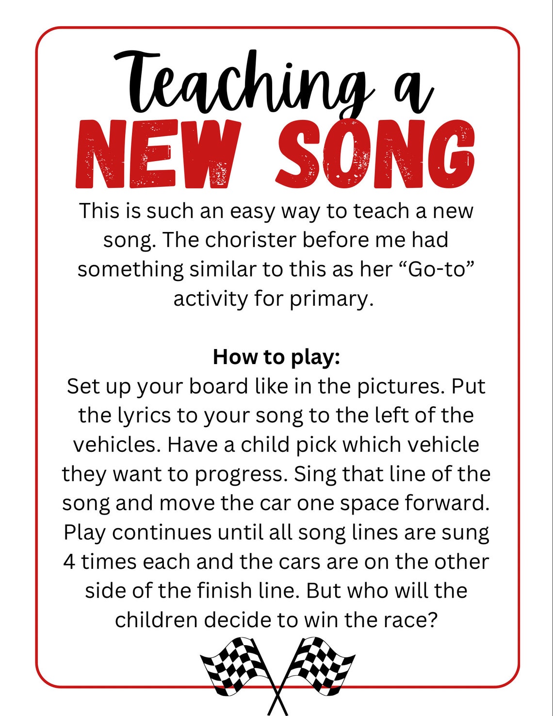 Teaching a New Primary Song Activity Easy Primary Singing Time Idea for ...