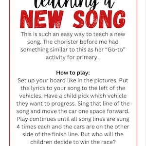 Teaching a New Primary Song Activity Easy Primary Singing Time Idea for ...