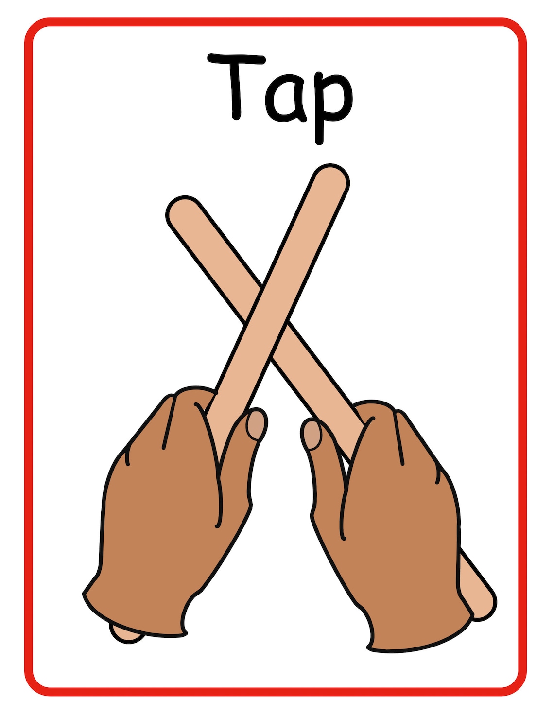 Rhythm Stick Visual for Primary Singing Time Activity Easy Singing Time ...