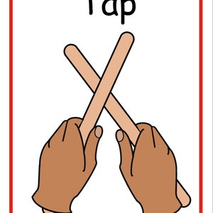 Rhythm Stick Visual for Primary Singing Time Activity Easy Singing Time ...