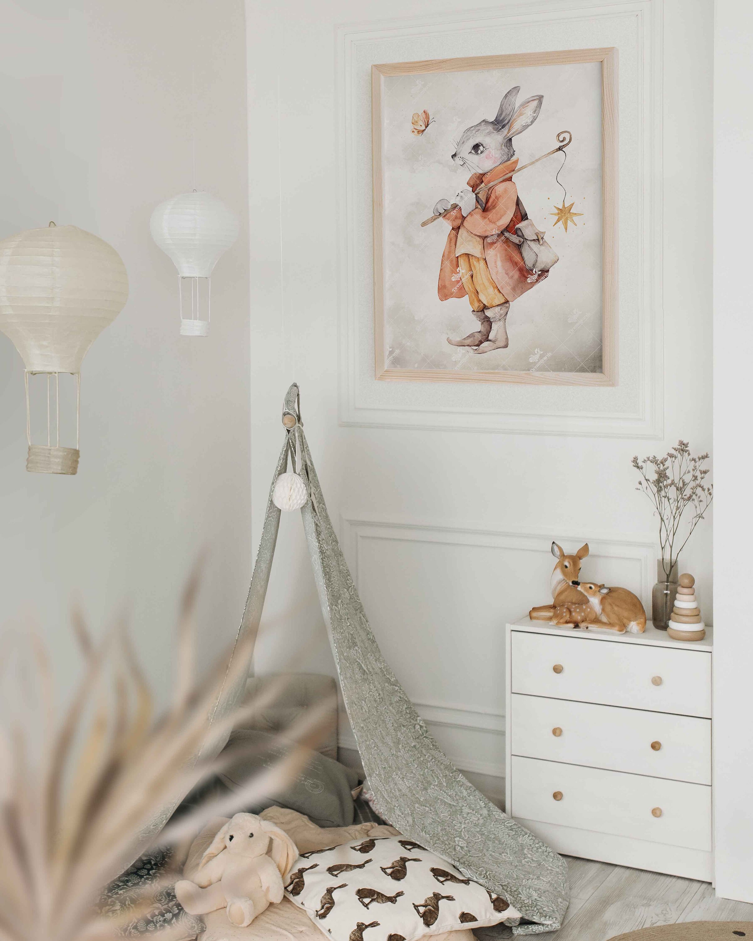Robin the Rabbit | Dreamward Friends Collection | Watercolour Print ...