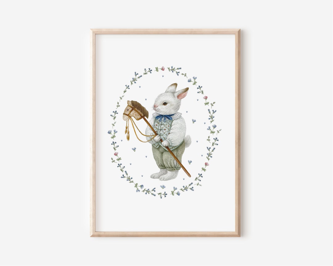 Peter | Floral Fable Collection | Watercolor Print | Victorian Rabbit ...