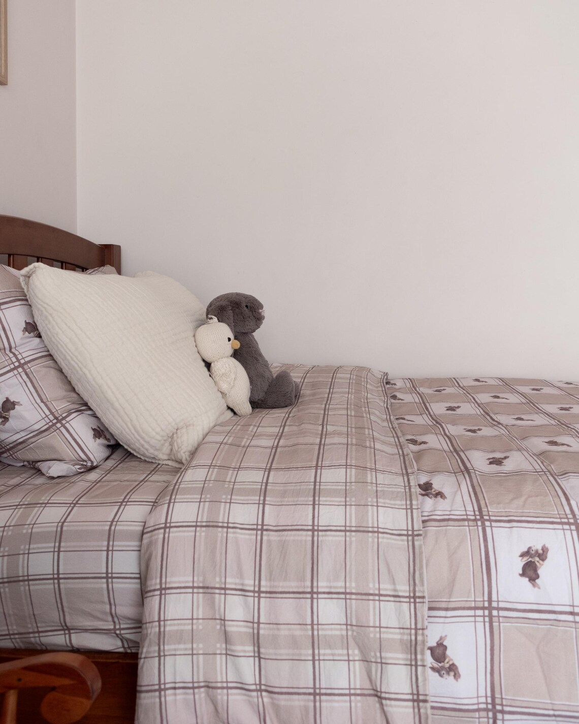 Burrow & Cottage Check Duvet | Plain Checkered and Jumping Bunny ...