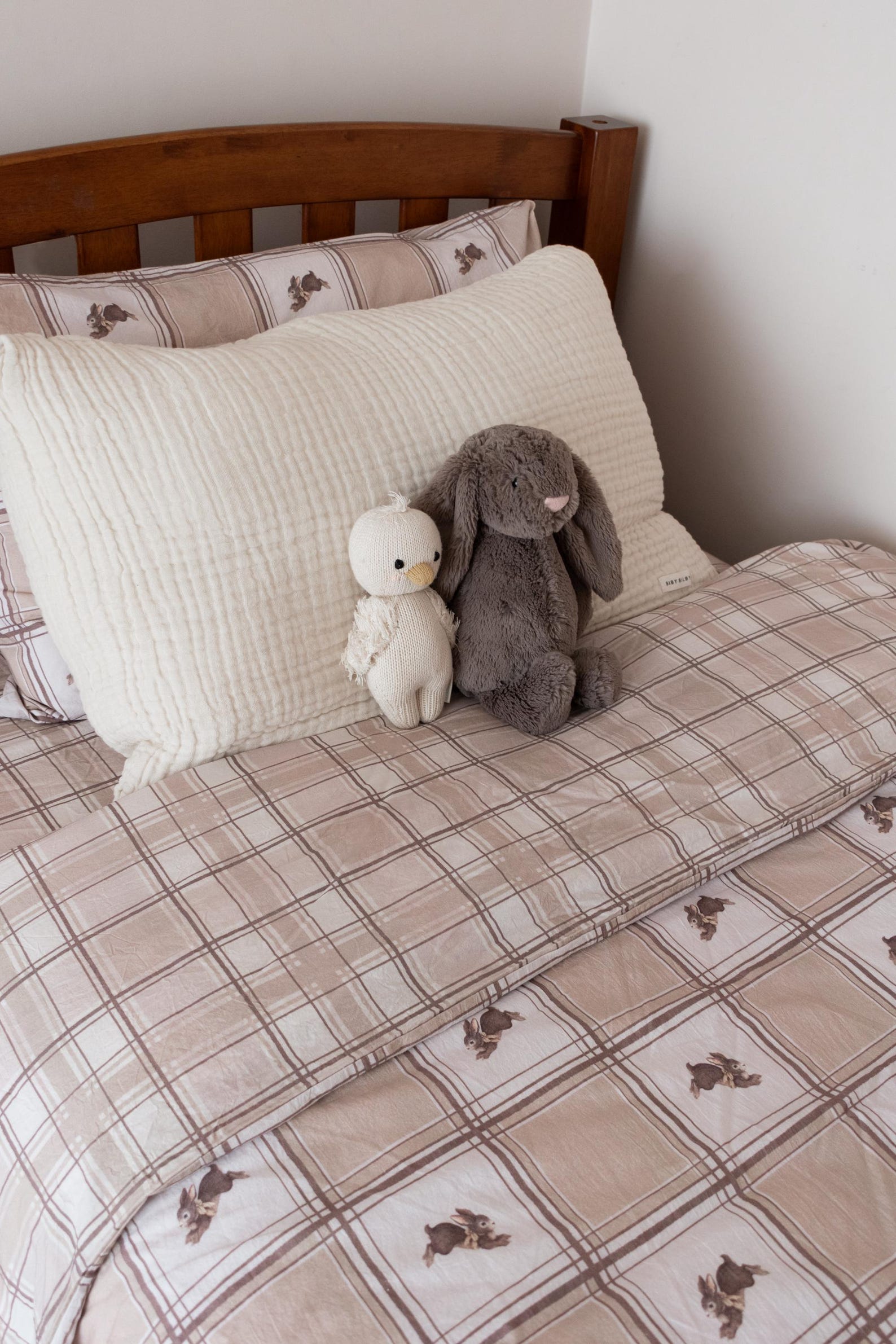 Burrow & Cottage Check Duvet | Plain Checkered and Jumping Bunny ...