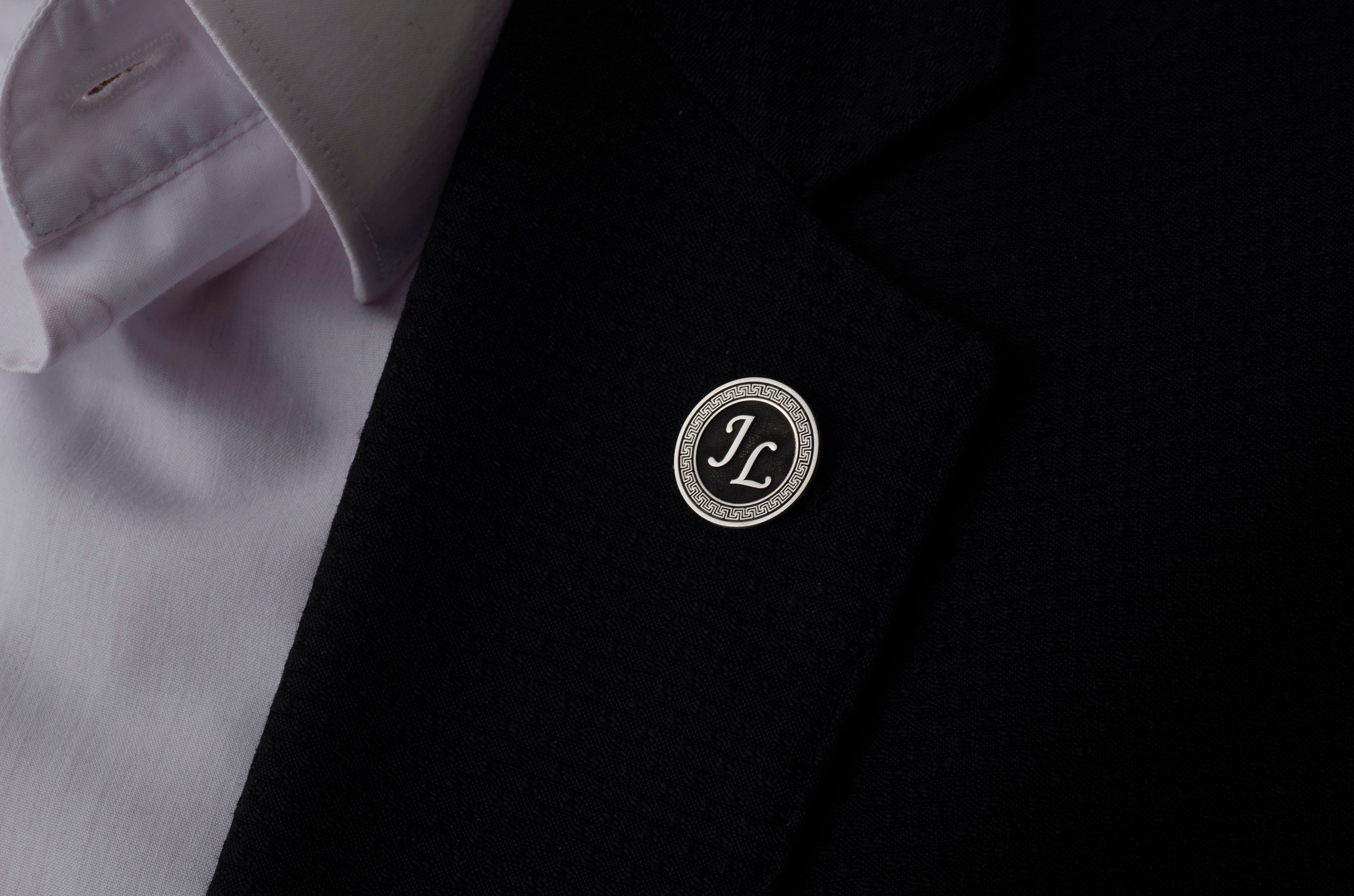 Custom Silver Lapel Pin, Personalized Initials Lapel Pin, Gift for Dad ...