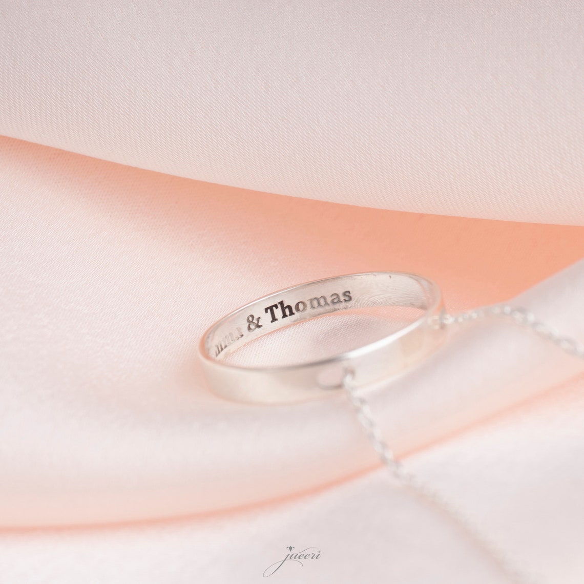 Wedding Ring Necklace, Name Ring Necklace, Engagement Ring Necklace ...