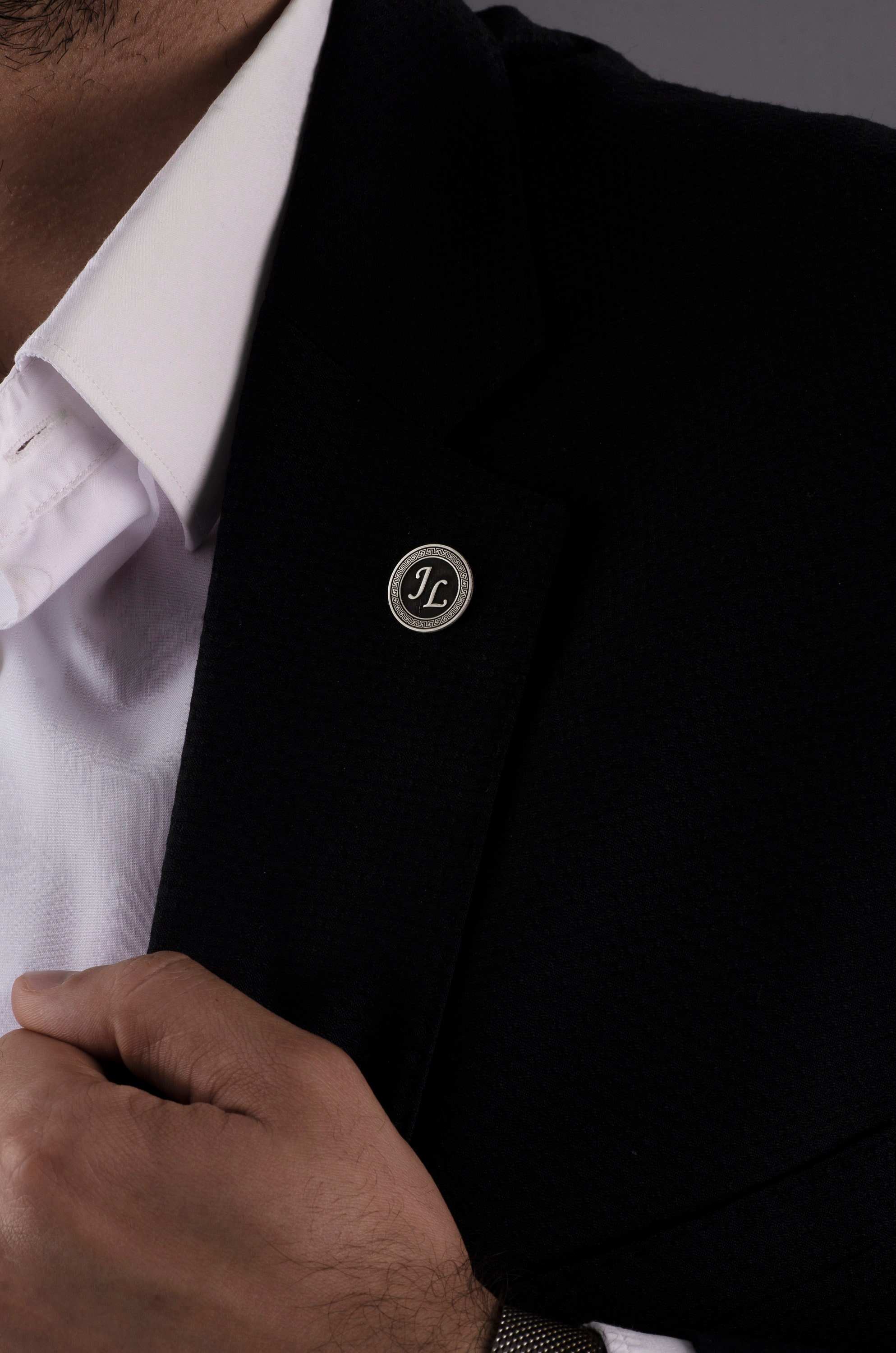 Custom Silver Lapel Pin, Personalized Initials Lapel Pin, Gift for Dad ...