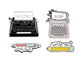 Writer Enamel Pin - Etsy