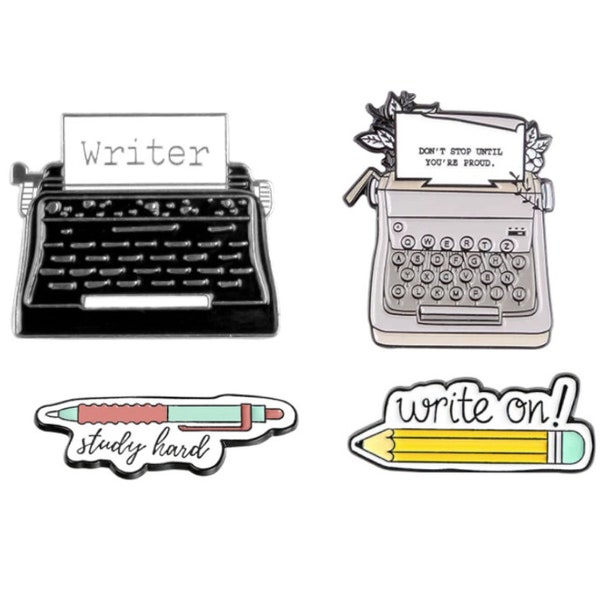 Writer Enamel Pin - Etsy
