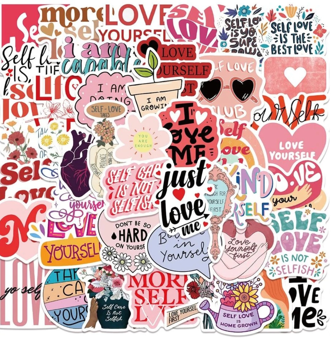 50 Pack Self Love Stickers Self Love Stickers Mental - Etsy