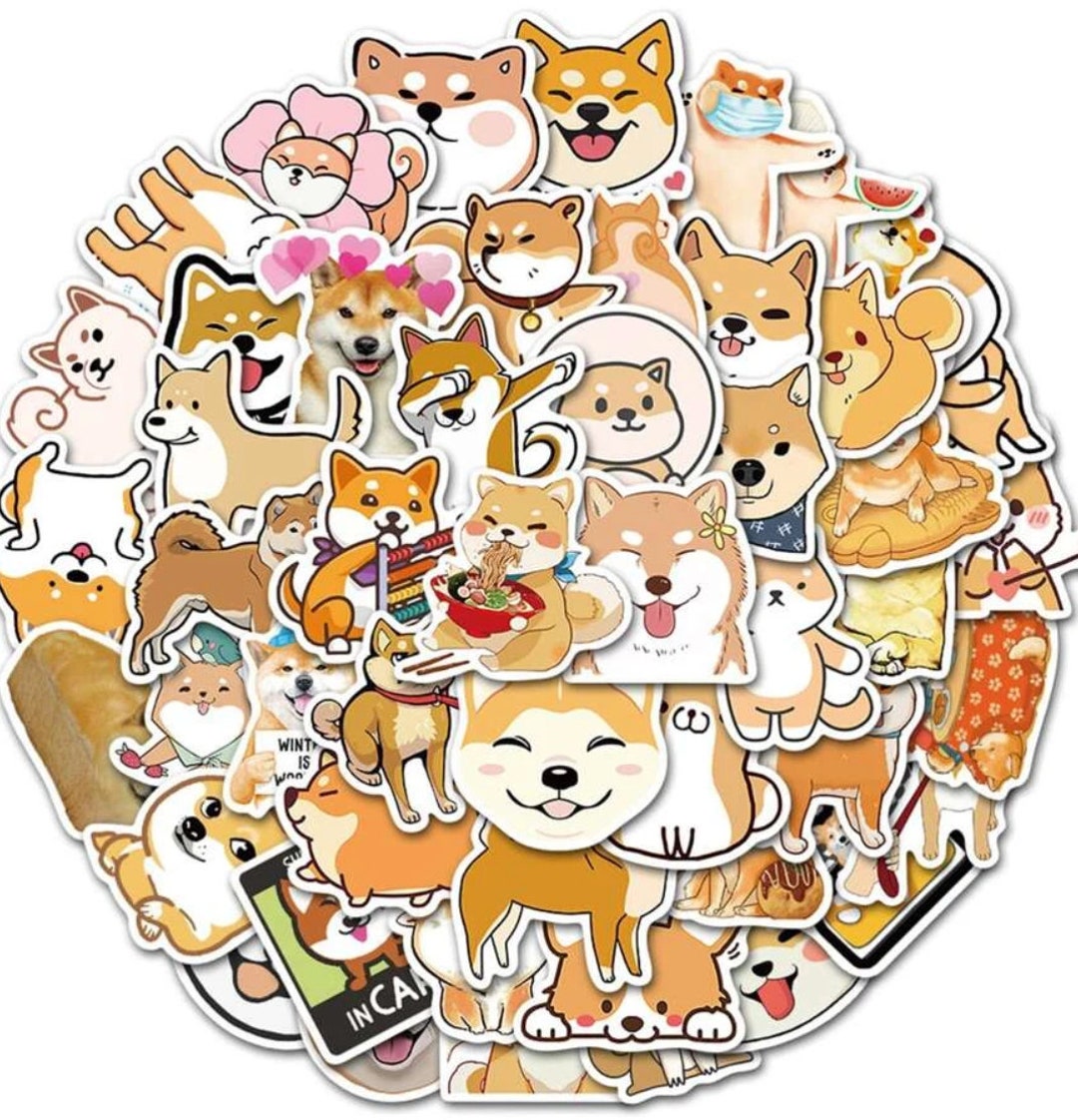 50 / 25 Pack Shiba Inu Stickers Shiba Inu Lover Stickers VSCO Sticker ...