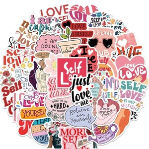 50 Pack Self Love Stickers Self Love Stickers Mental - Etsy
