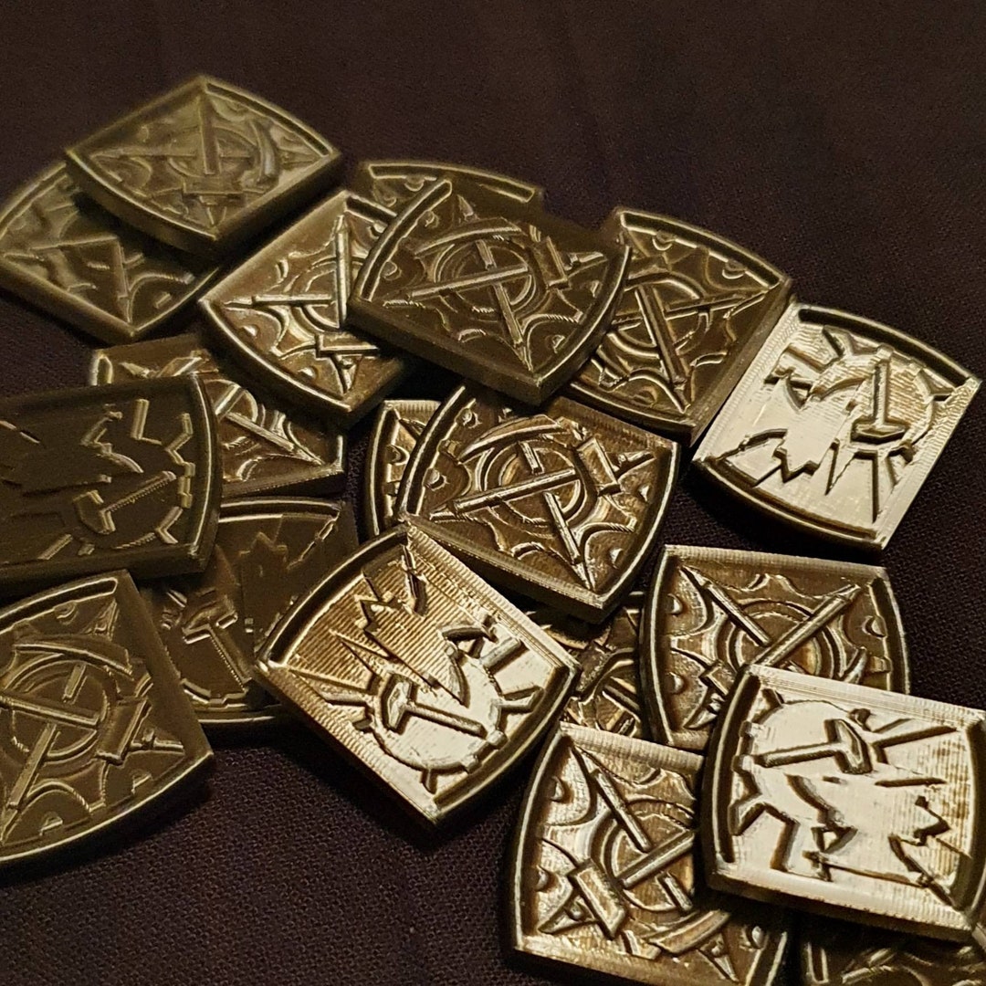 20 Electrum Pieces - "forge" - 3D Printed Coins for D&D and Other Games ...