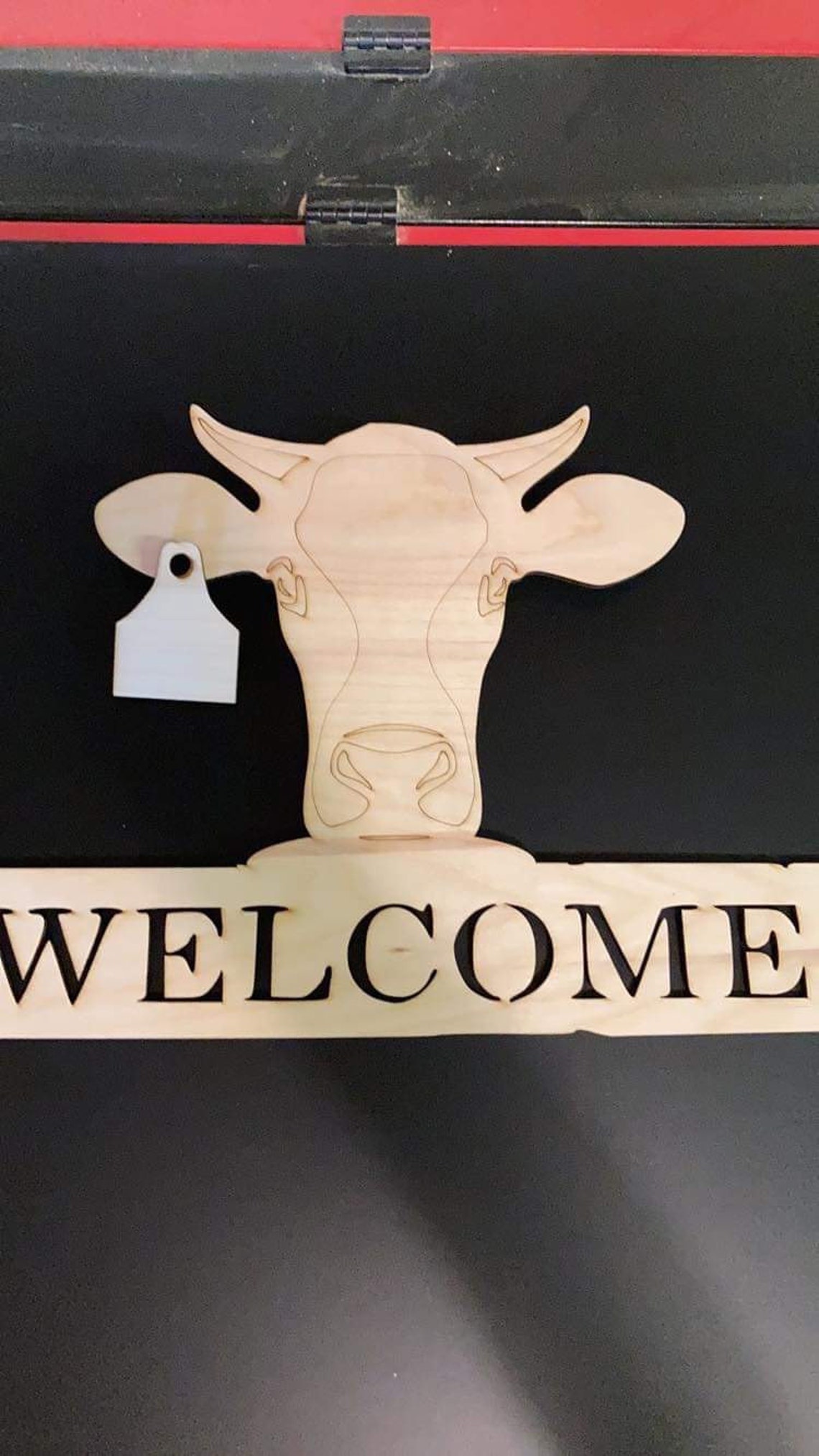 Cow Tag Welcome-svg for Laser - Etsy