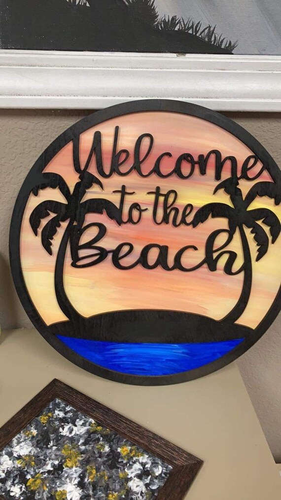 Welcome to the Beach-svg Only-for Laser | Etsy