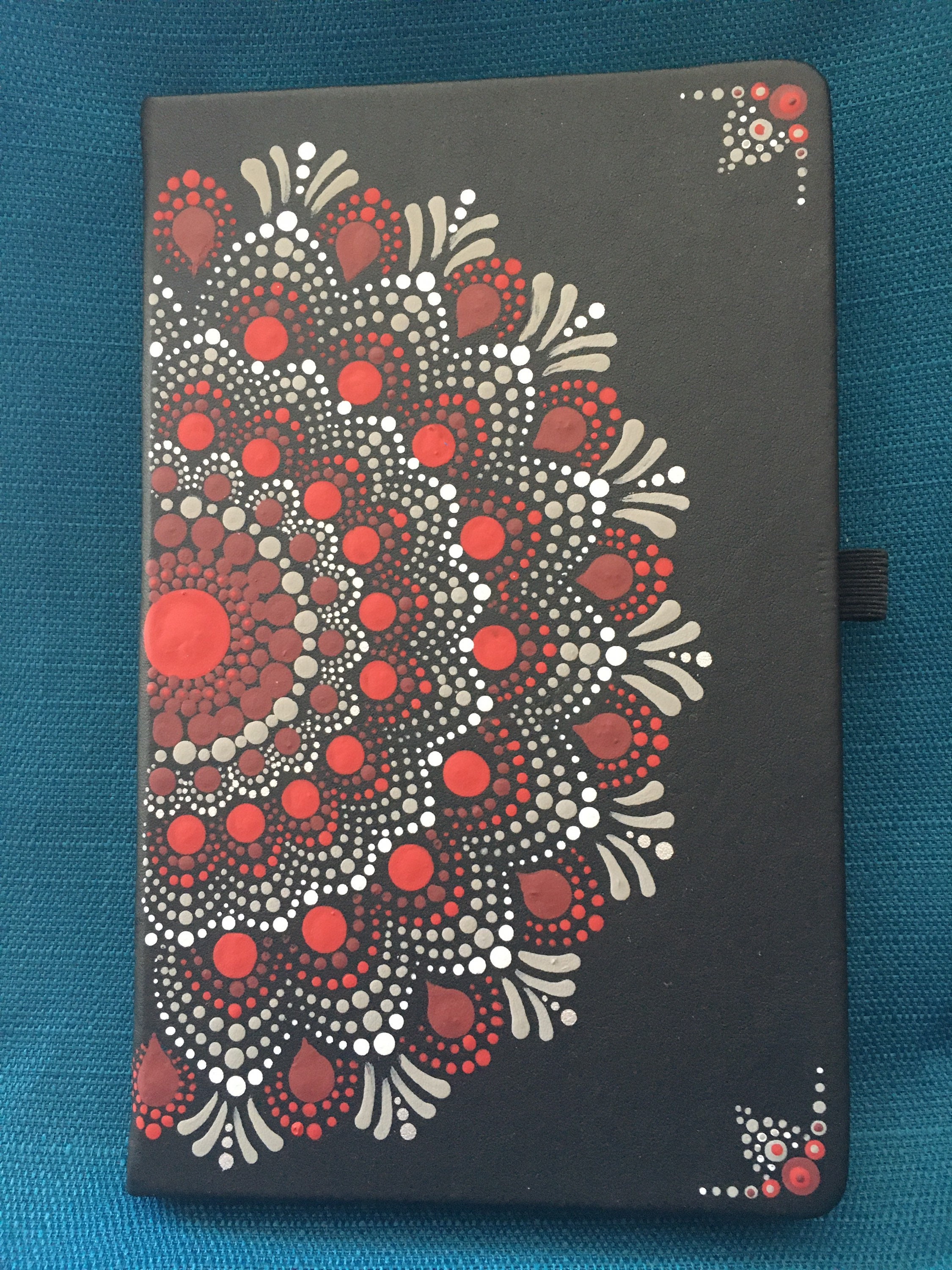 Hand Painted Leather Bound Mandala Journal - Etsy