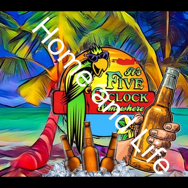 5 Oclock Somewhere Sign - Etsy