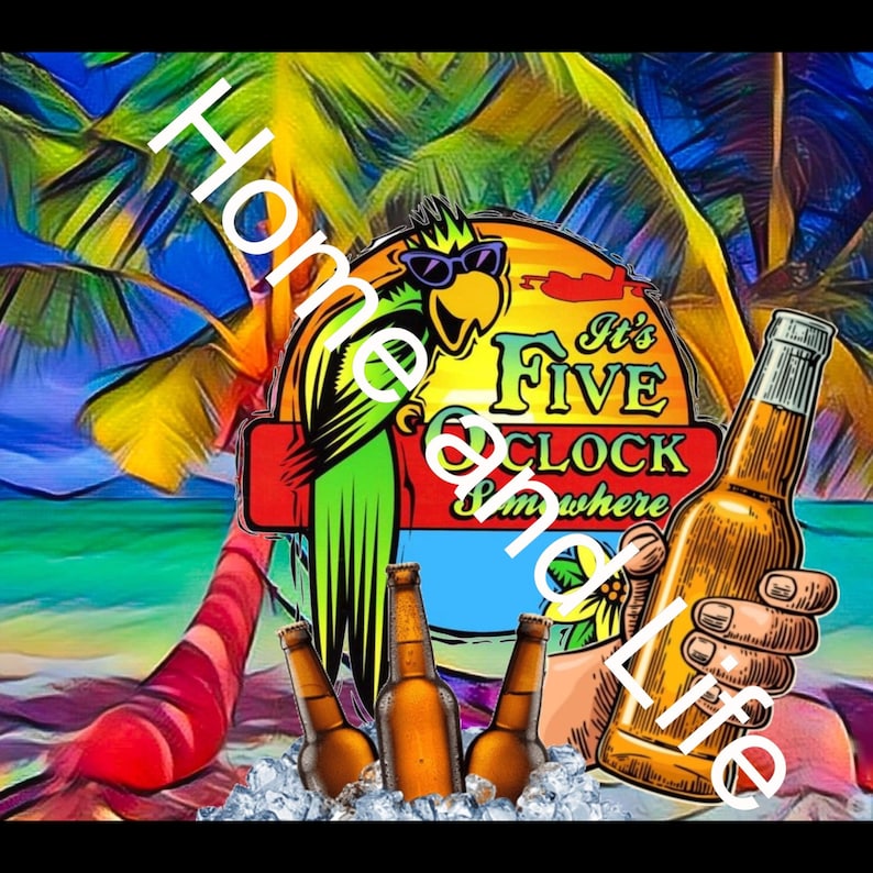 Its Five Oclock Somewhere Digital Image - Etsy Hong Kong