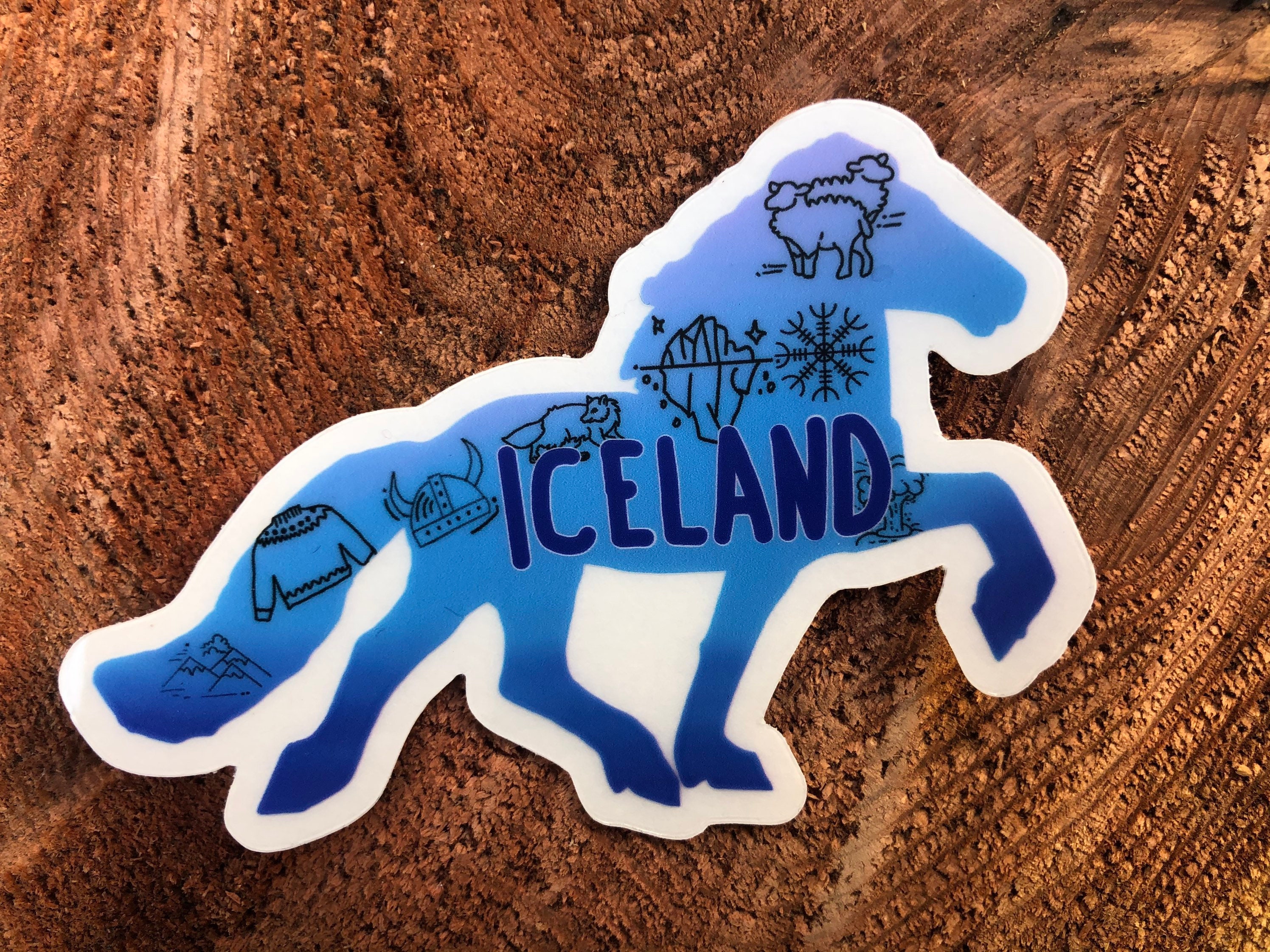 Iceland sticker Icelandic sticker Icelandic pony Icelandic | Etsy