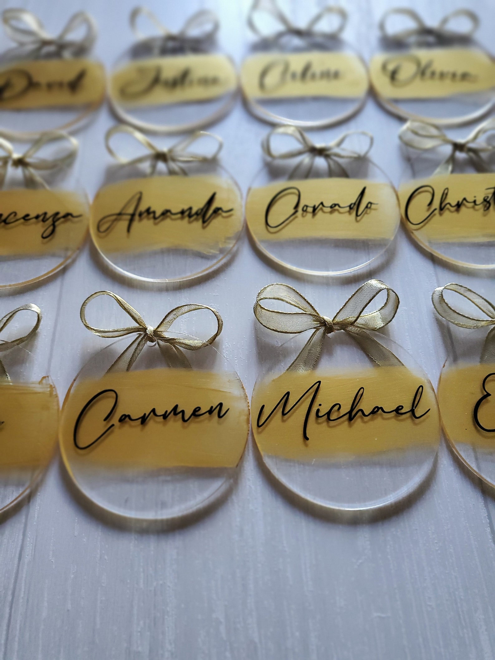 Hand Crafted Acrylic Name Place Cards for Celebrations, Birthday ...