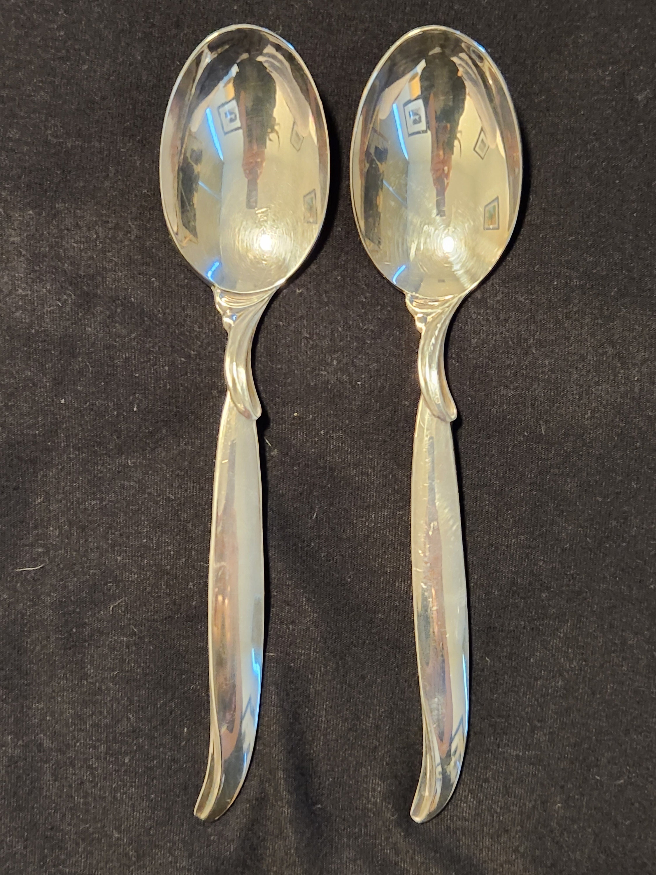 Pair of Vintage 1847 Roger's Bothers Silver Teaspoons Flair Pattern - Etsy