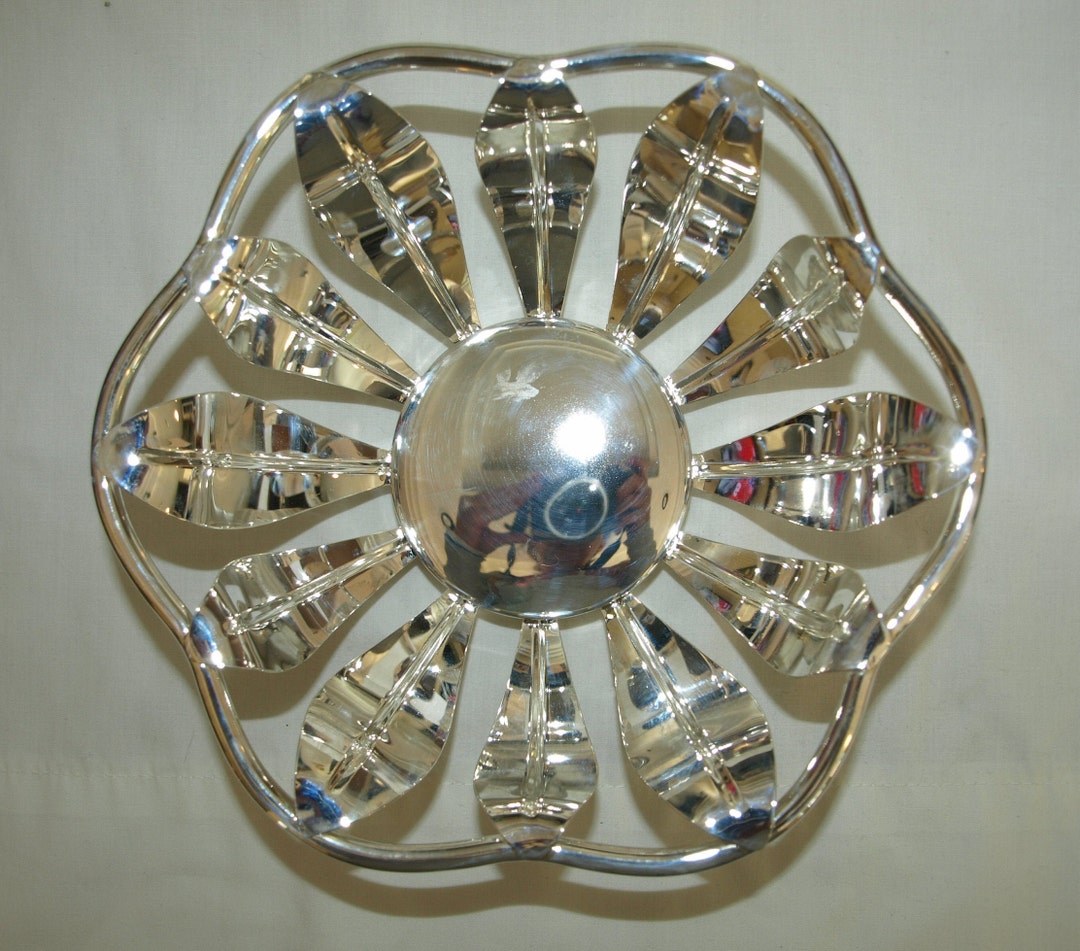 Silver Plated Bread Basket - Flower Design - Etsy