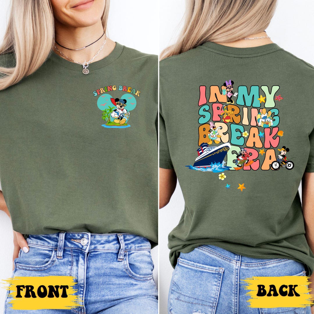 In My Spring Break Era Disney Shirt, Front and Back Printed Shirt ...