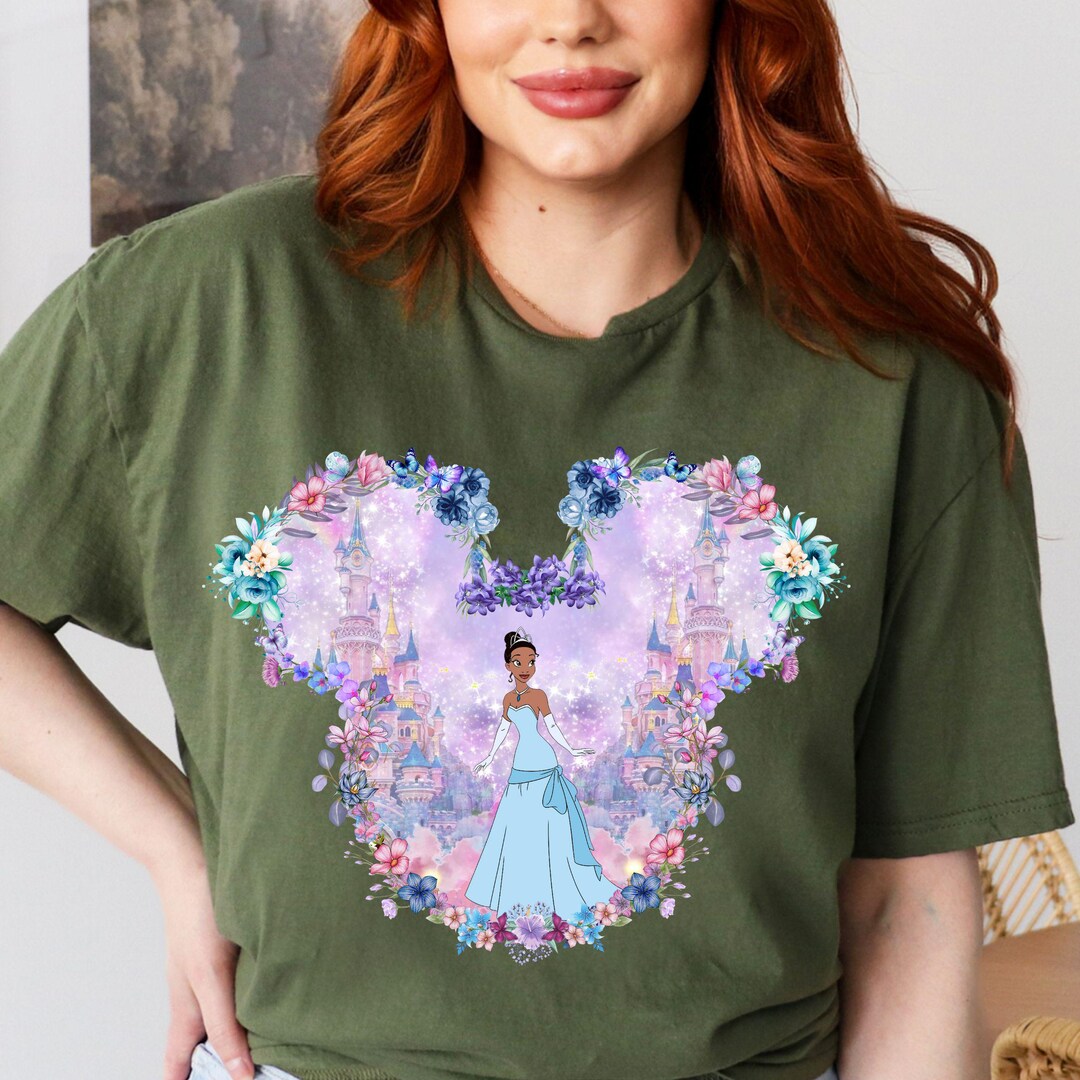 Disney Black Tiana Shirt, the Princess and the Frog, Disney Ears Tiana ...