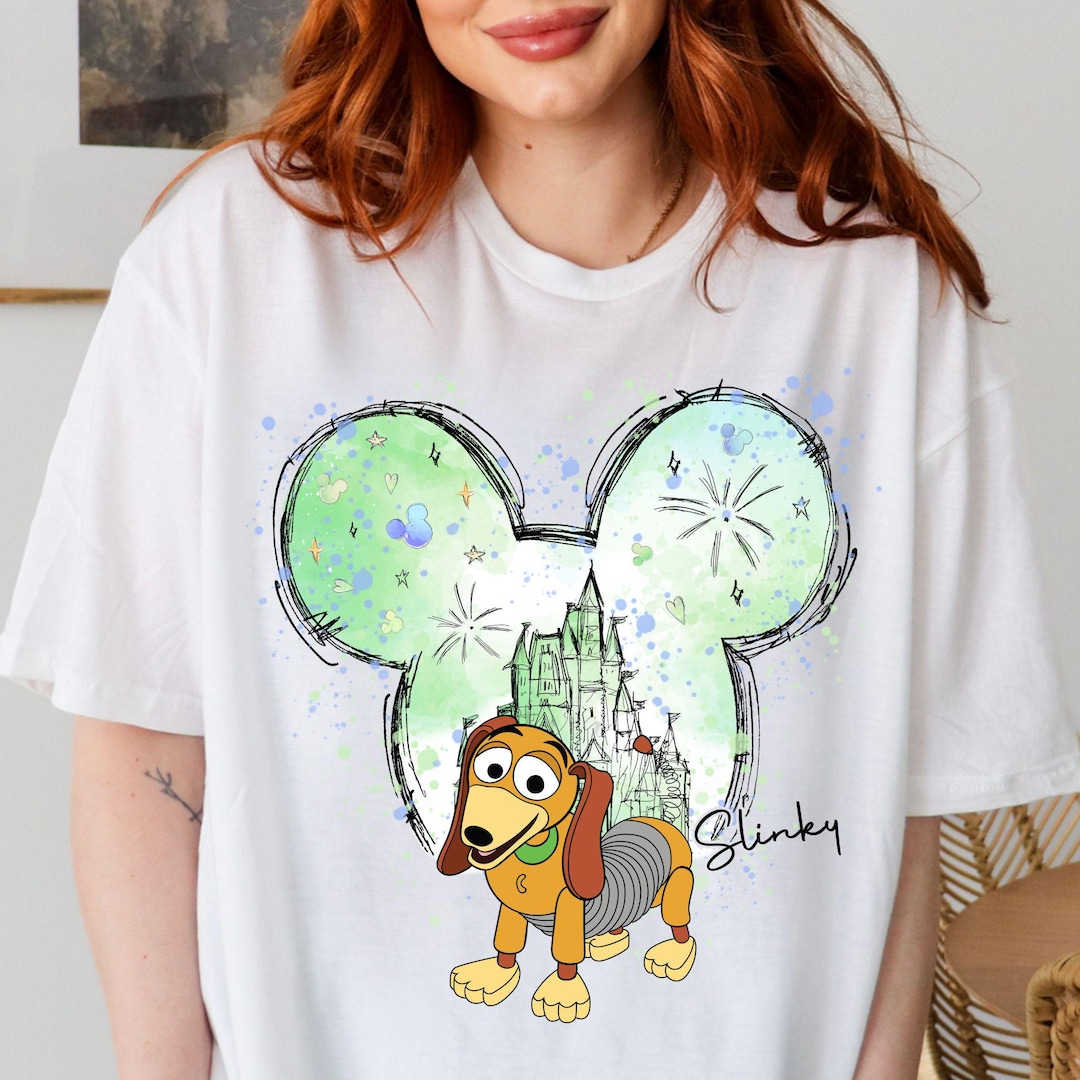 Disney Castle Slinky Shirt, Toy Story Slinkytee, Watercolor Slinky ...