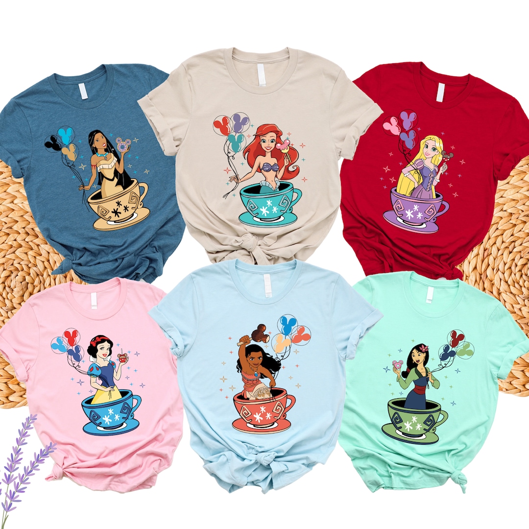 Disney Cup Princess Shirts, Disney 18 Princess Shirts, Princess ...
