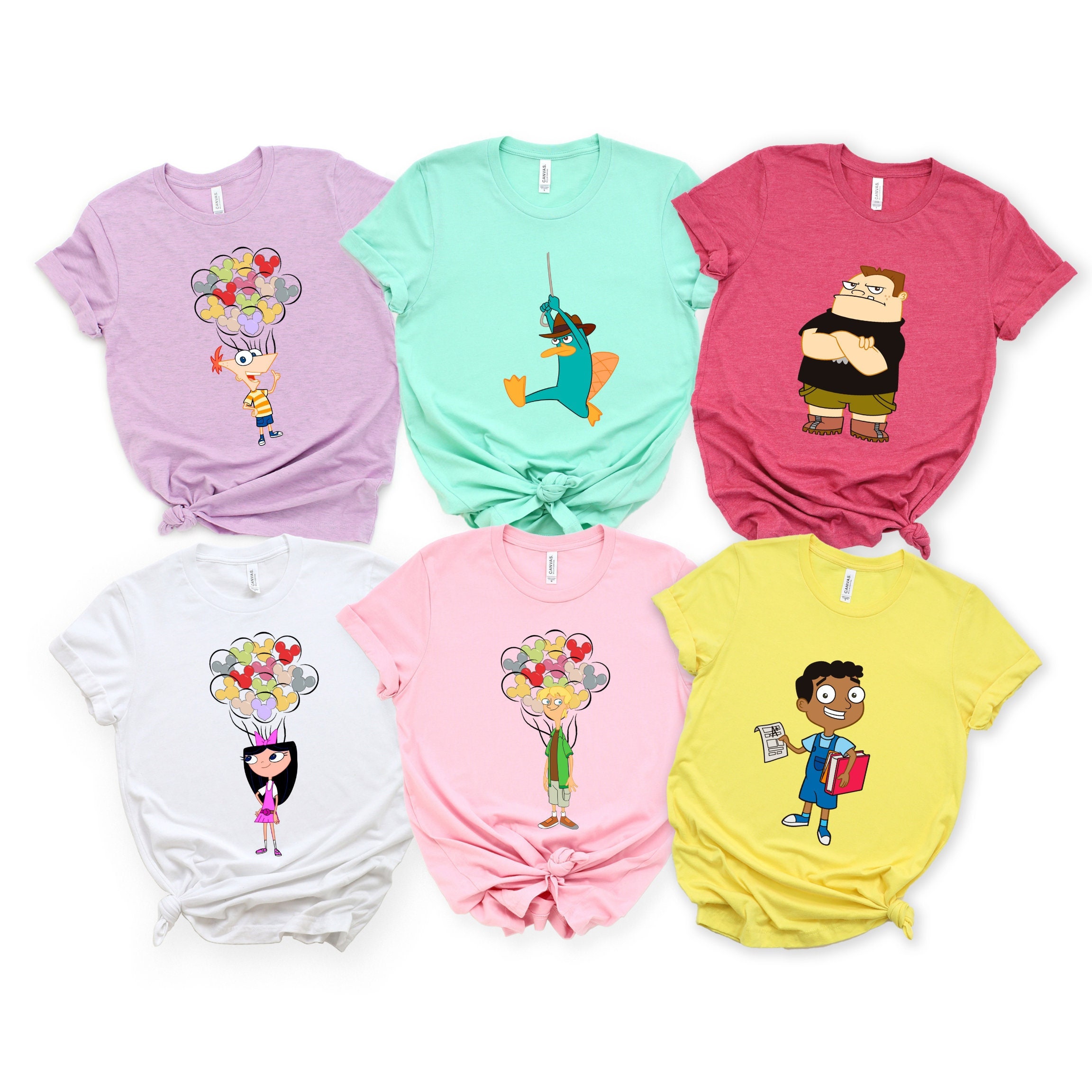 Disney Phineas and Ferb Shirt Phineas and Ferb Characters - Etsy