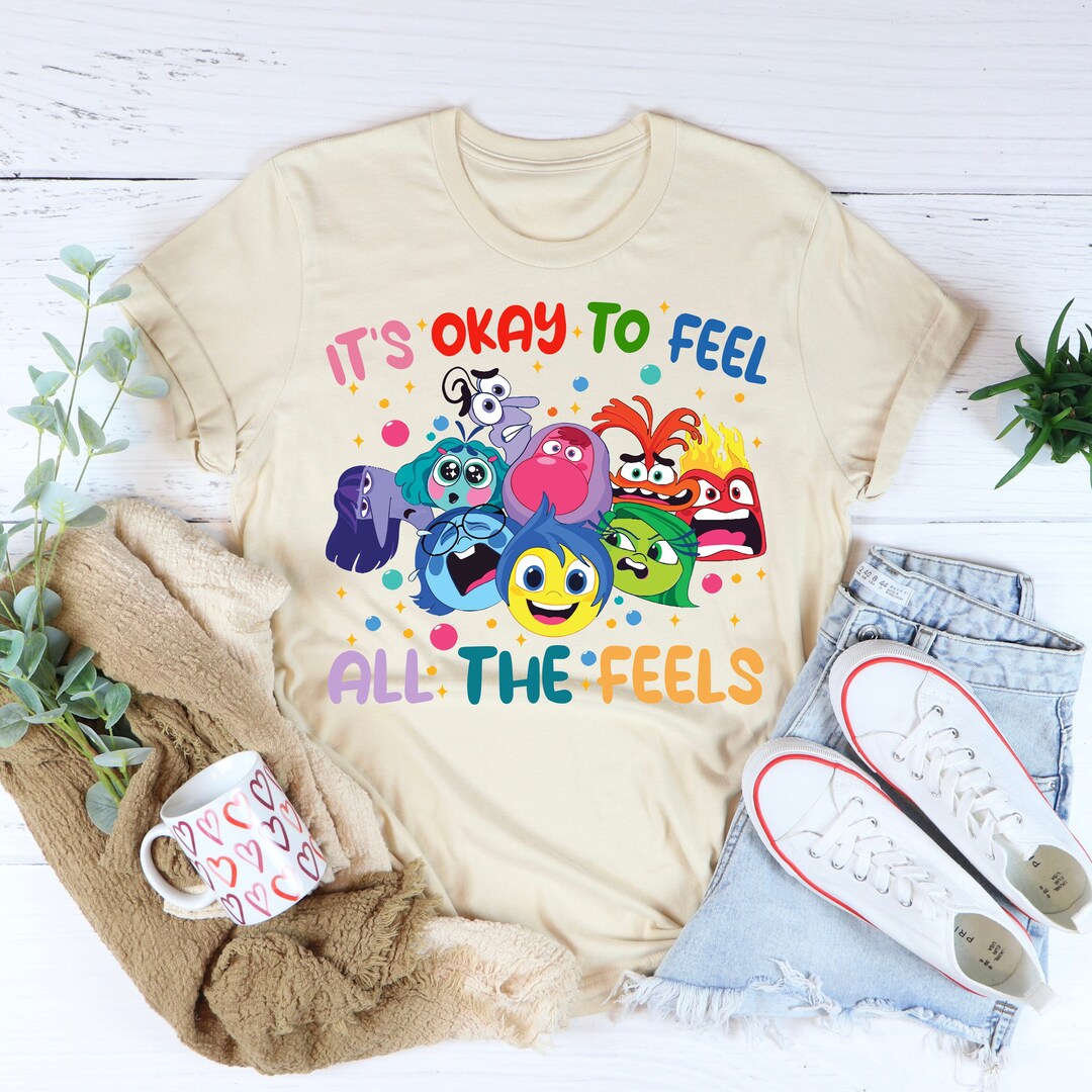 Inside Out It's Okay to Feel All Shirt, Disney Shirts, Mental Health ...
