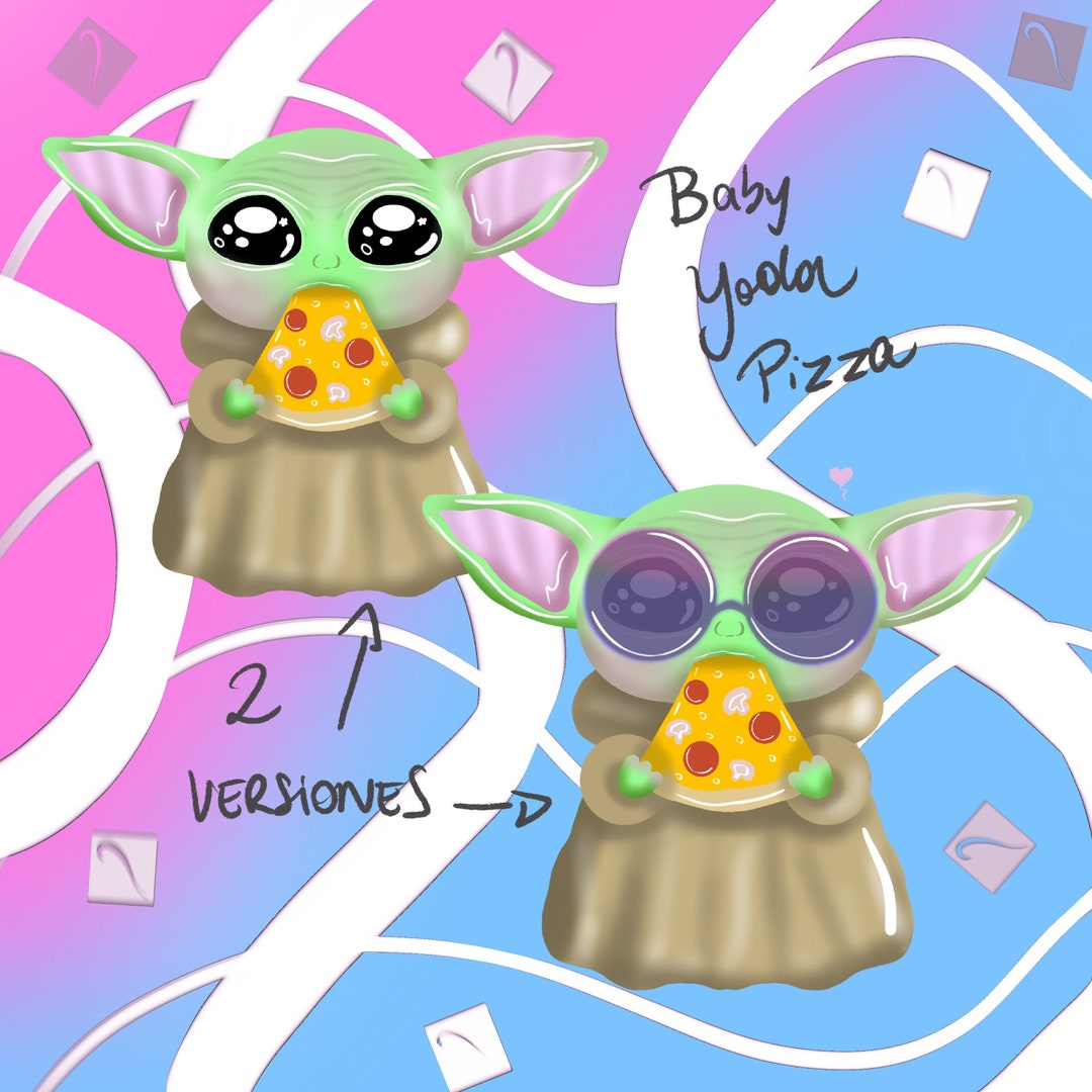 PACK 02 PNG Baby Yoda Pizza - Etsy