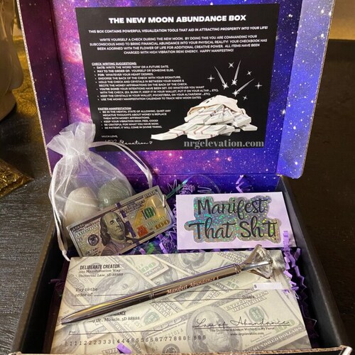 The New Moon Abundance Box law of Attraction Alchemy Tool | Etsy